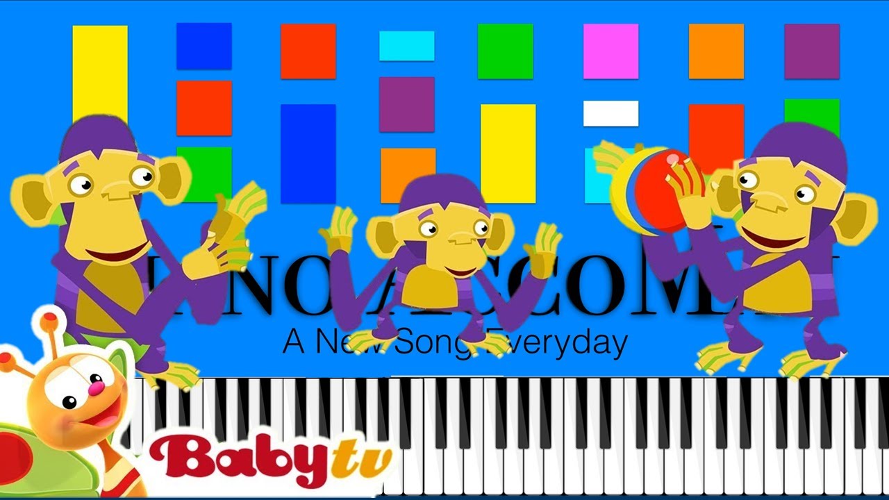 BabyTV - Eenie Meenie Minie Moe Slow EASY Medium 4K Piano Tutorial ...