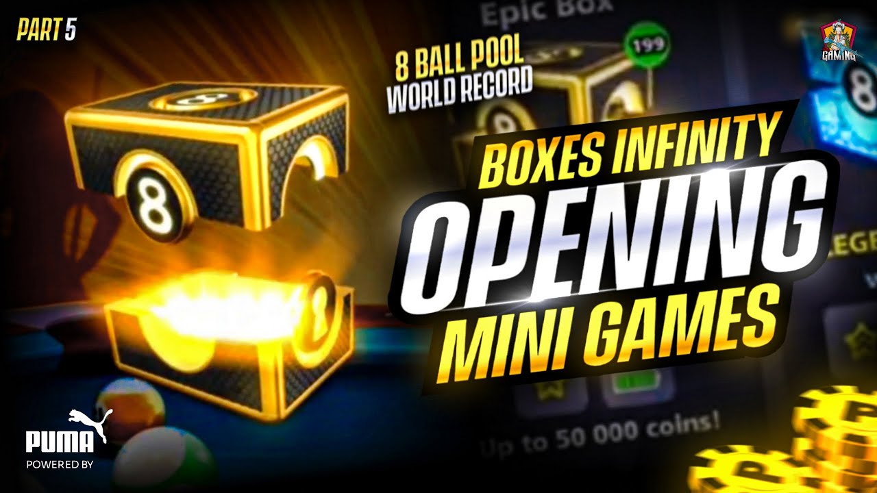 World Record 8 Ball Pool Boxes Infinity Opening and Mini Games Part-5 ...