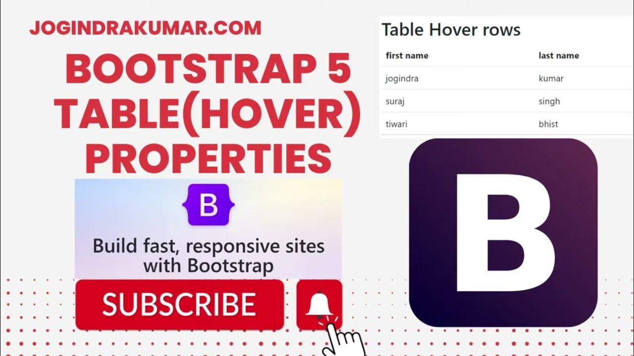 How to make table using bootstrap | Bootstrap Tutorial #html #css #bootstrap #table - YouTube
