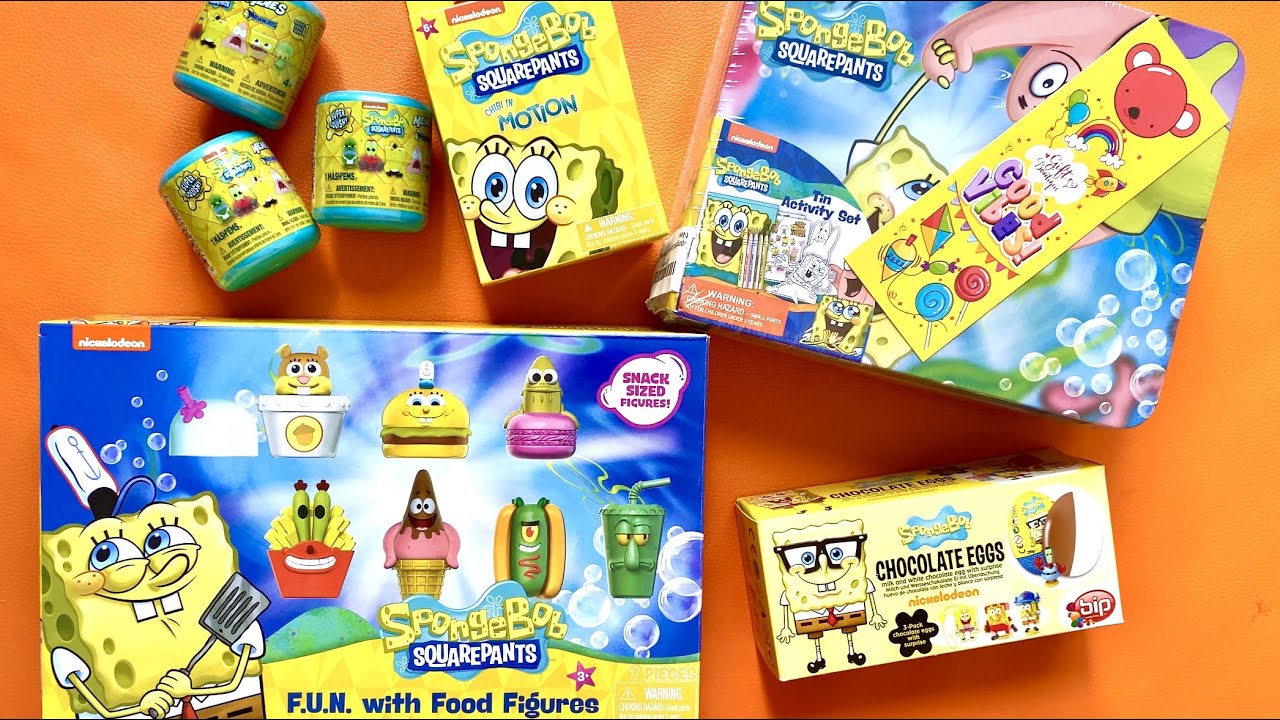 ASMR Awesome Sponge Bob collection slime oddly satisfying - YouTube
