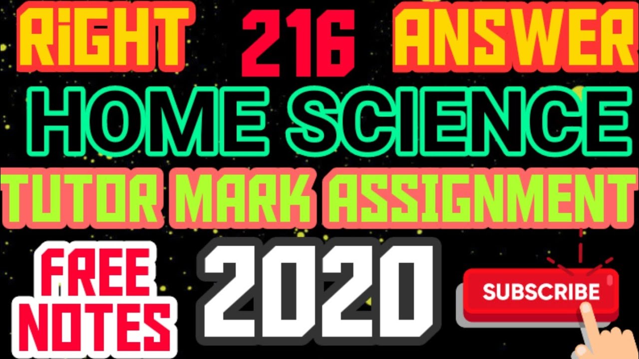 NIOS HOME SCIENCE 216 TMA IN HINDI FOR 10TH 2020 - YouTube