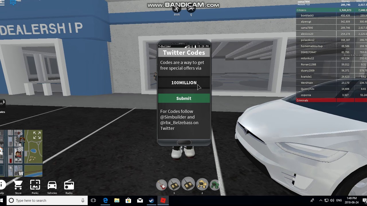 vehicle simulator codes 2018 working - YouTube