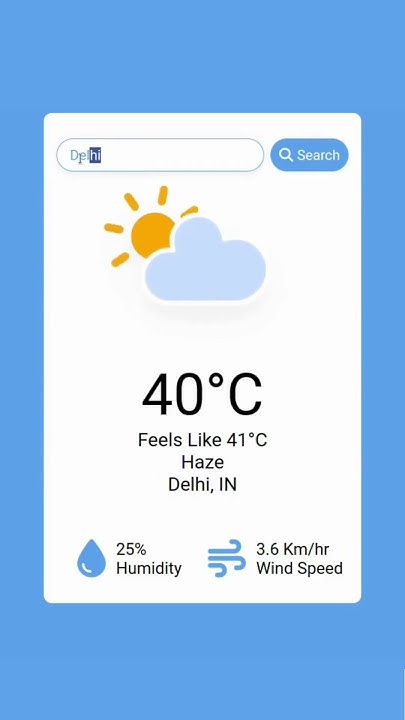 Weather App Using Html Css And Javascript Upcoding Shorts Shortsvideo Shortvideo Shortsfeed