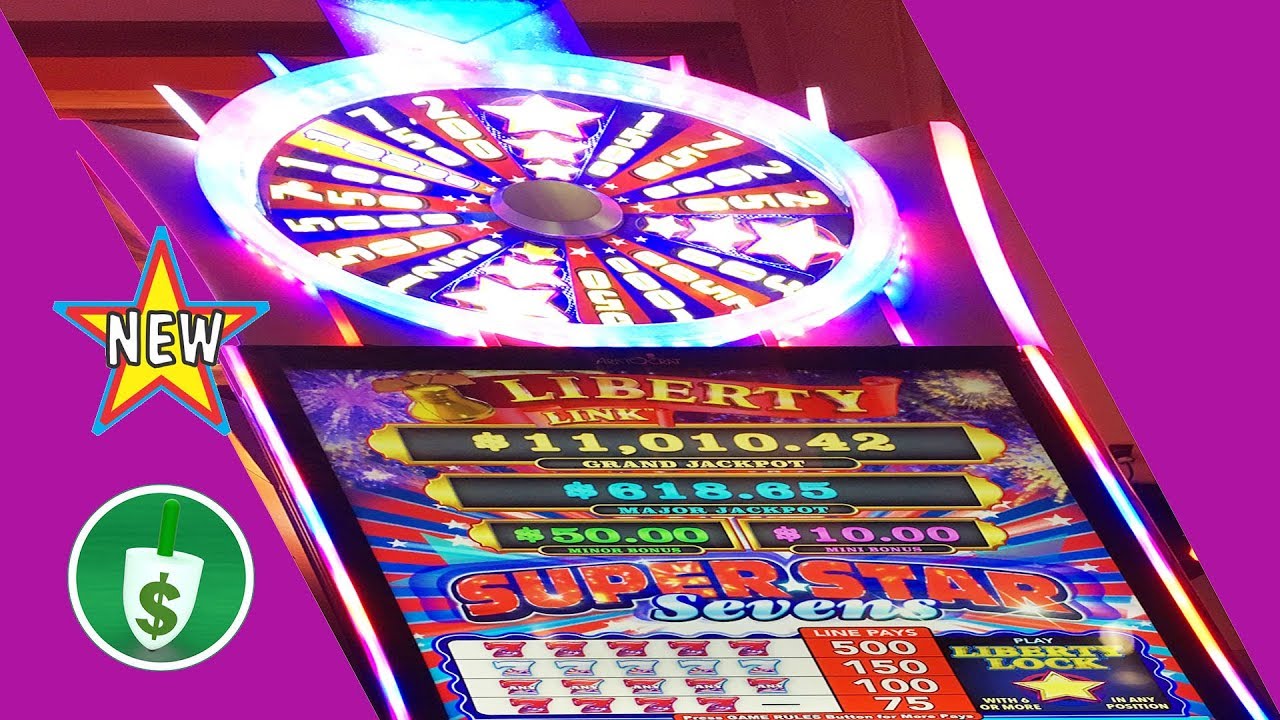 ⭐️ New - Super Star Sevens Liberty Link slot machine, 2 bonuses - YouTube