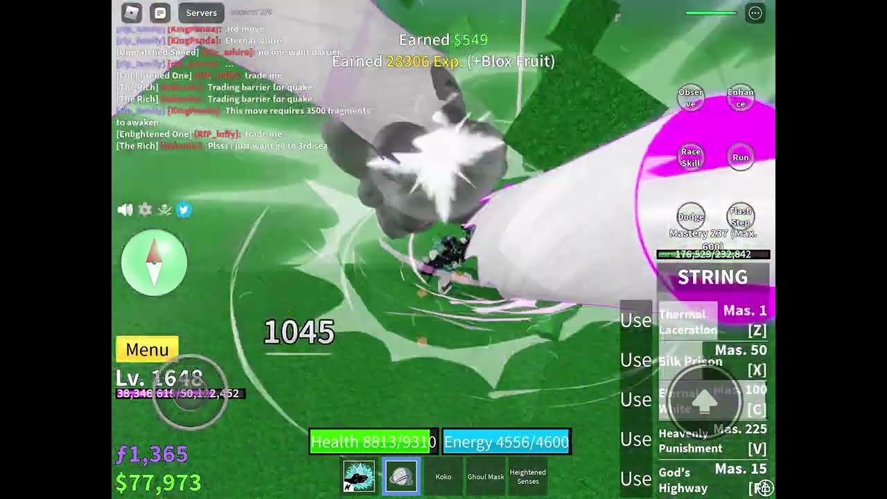 Fully awakened string showcase!! (Roblox) - YouTube