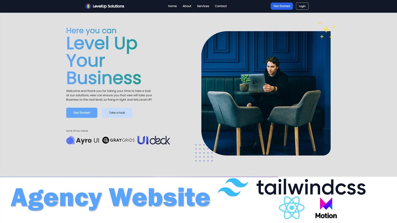 Tailwind Css Agency Website With React Framer Motion Tailgrids Mambaui And Much More Youtube