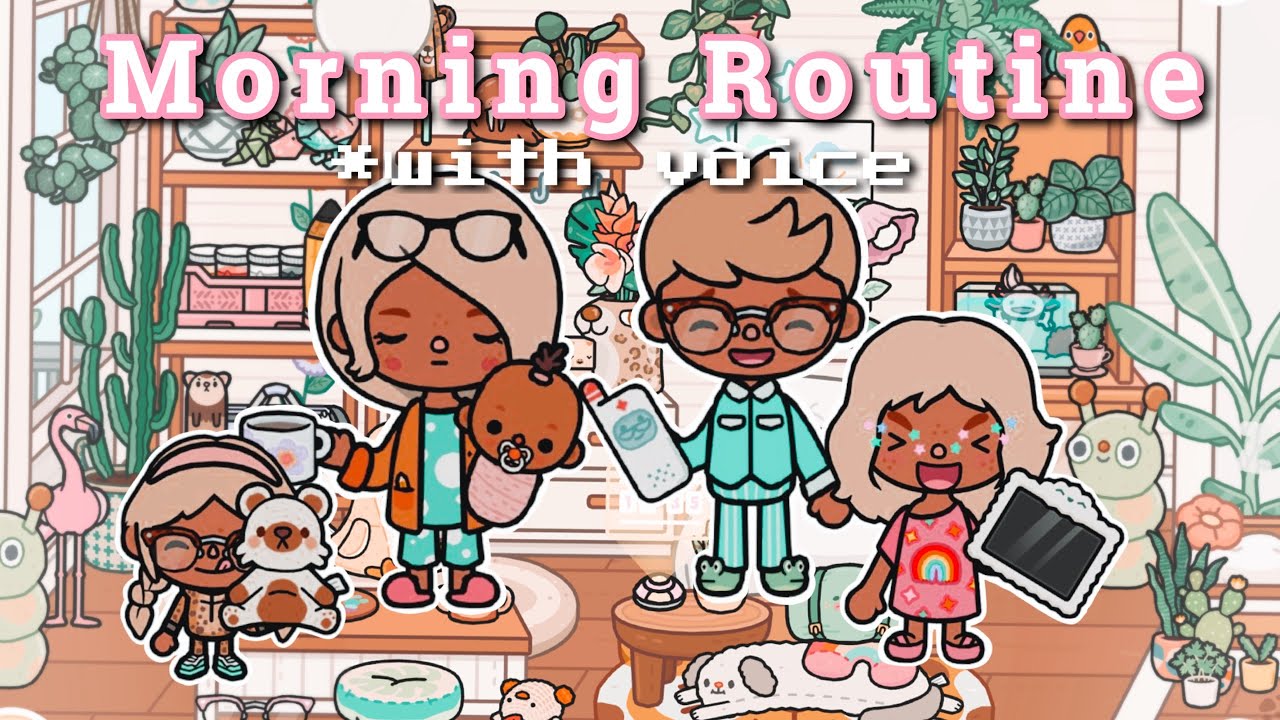 Aesthetic Morning Routine *with voice Toca boca life world - YouTube