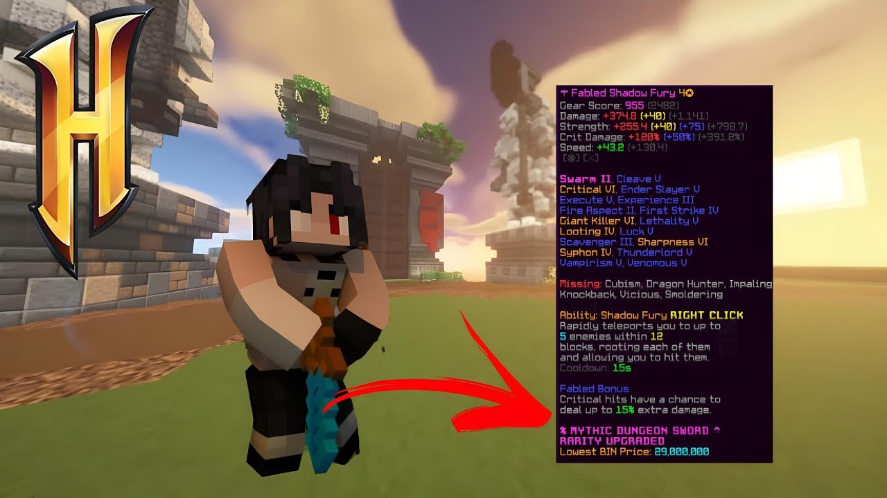 I Got Shadow Fury Sword In HYPIXEL SKYBLOCK - YouTube