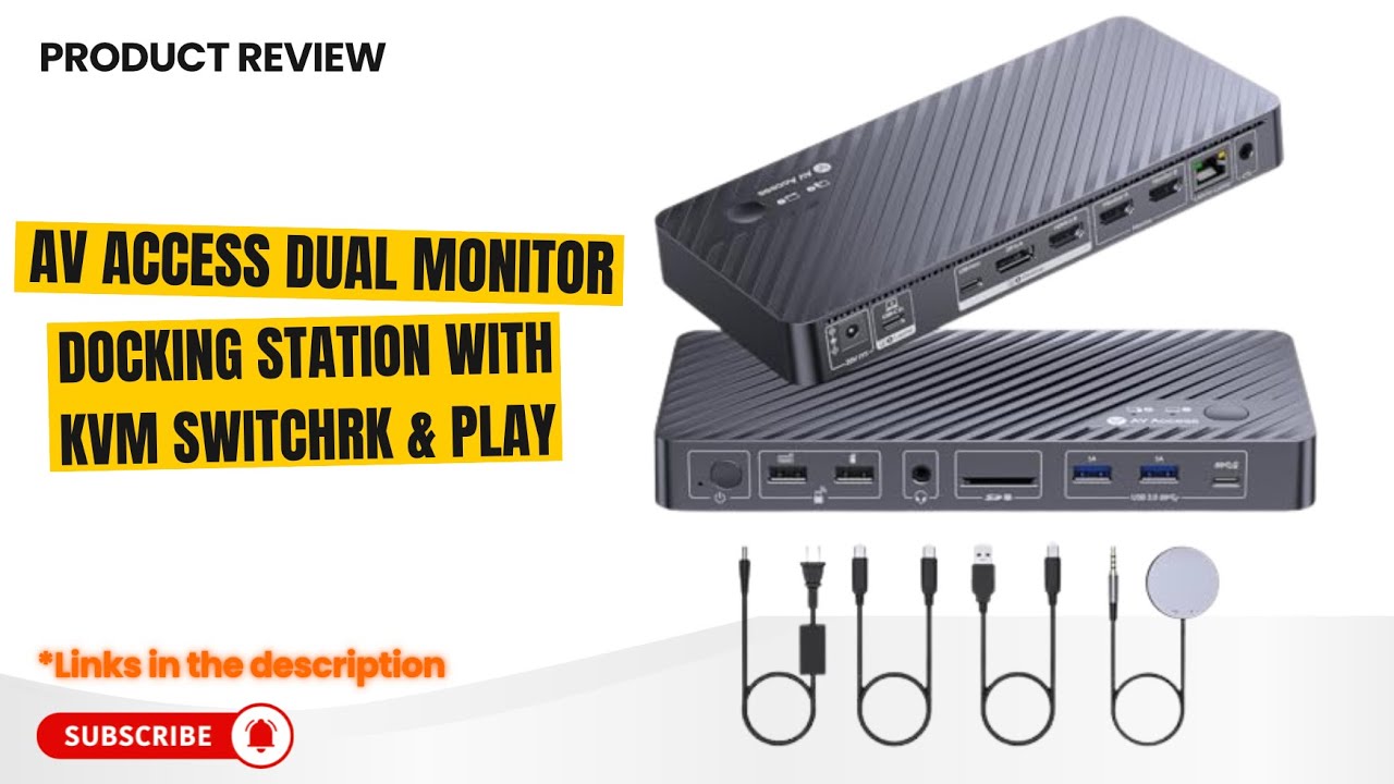 AV Access Dual Monitor Docking Station Review | KVM Switch, 4K@60Hz ...