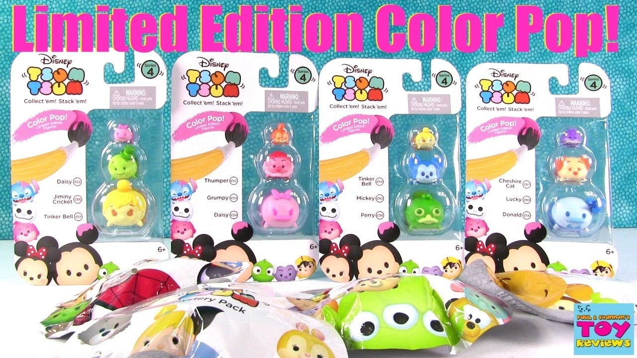 Color Pop Disney Tsum Tsum Limited Edition Series 4 Opening Toy Review ...