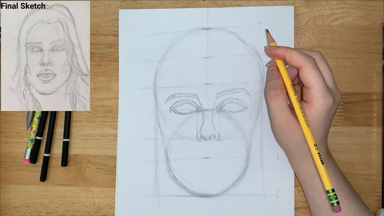 Sketching a Realistic Face! - YouTube