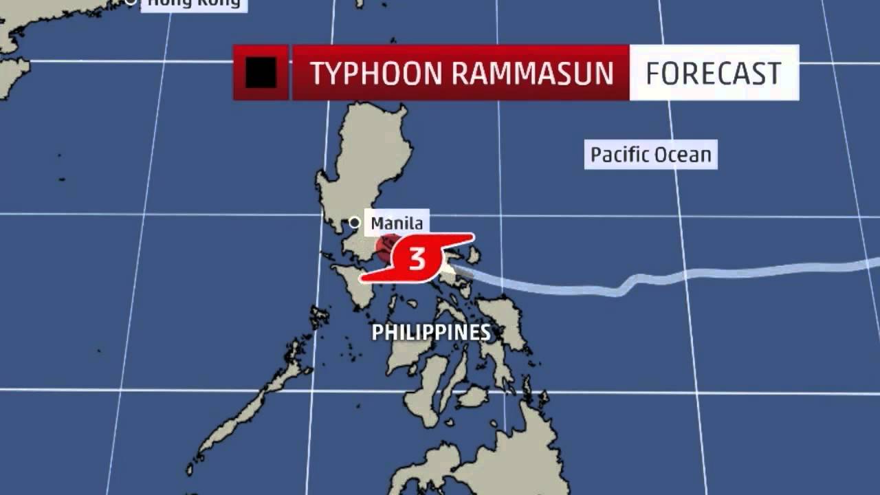 Typhoon Rammasun Glenda Ripping Through the Philippines - YouTube
