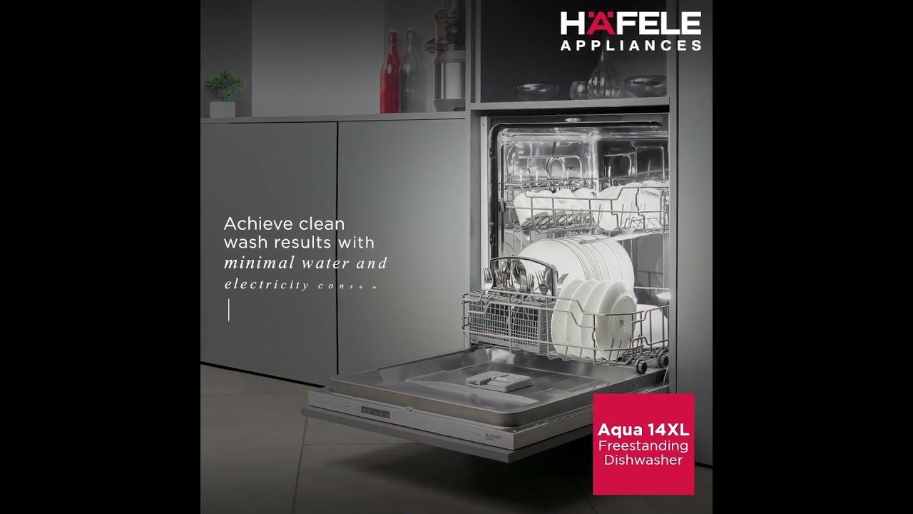 Hafele’s Aqua 14XL Freestanding Dishwasher - YouTube