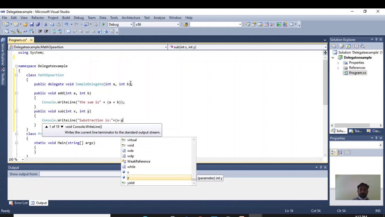 Write a C Program to implement Delegates - YouTube