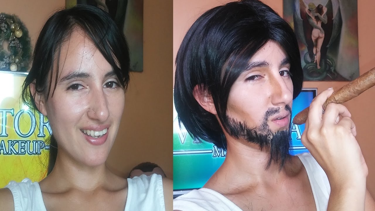 Maquillaje para Crossplay / Female to Male Makeup Tutorial - YouTube