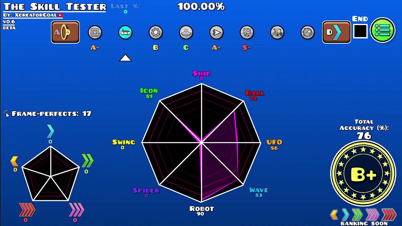 Playing GD Skill Tester - YouTube