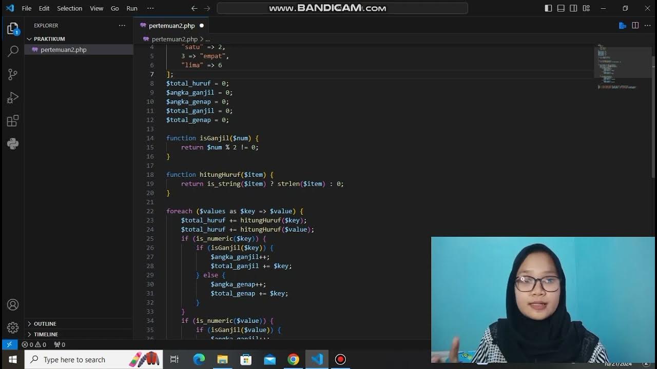 codingan sederhana mengenai perhitungan key dan values - YouTube