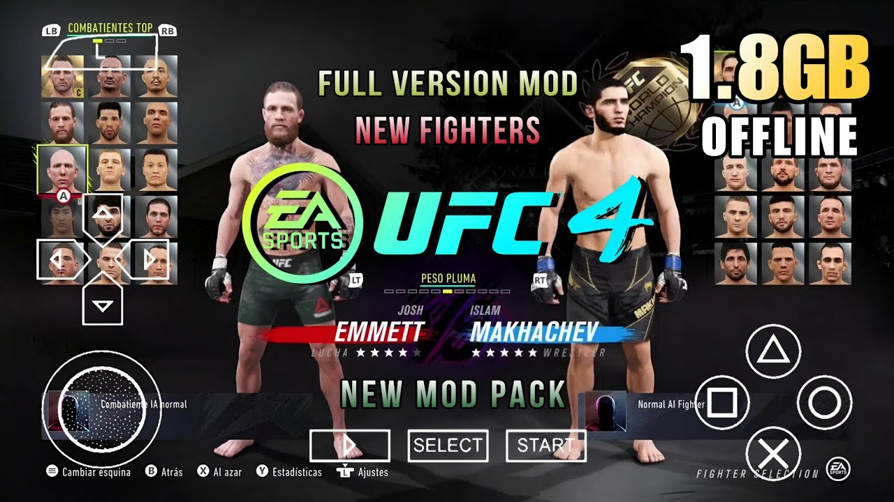 UFC4 Mobile PPSSPP Android Offline Mod UFC Undisputed 2010 | New ...
