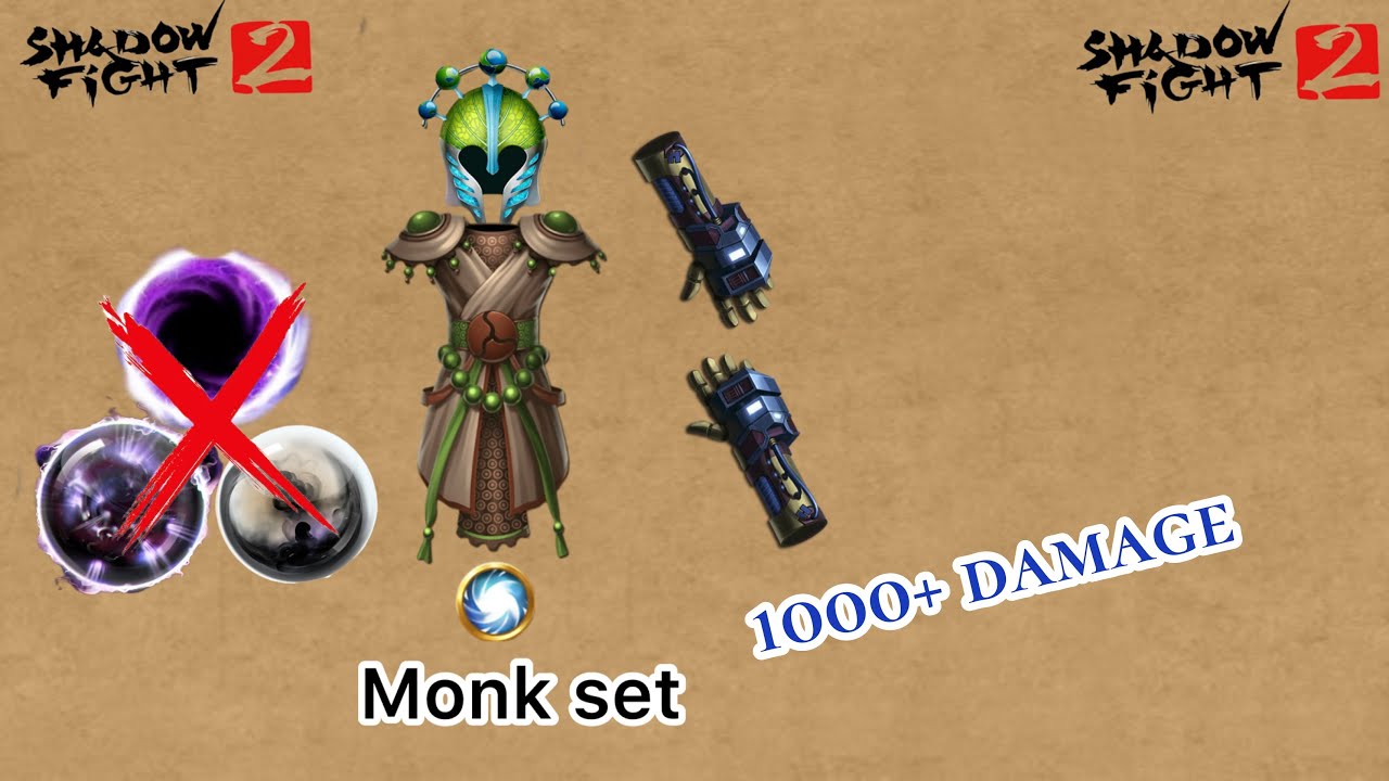 Shadow Fight 2 / underworld / monk set vs bosses 1-2 tiers / 1000 ...