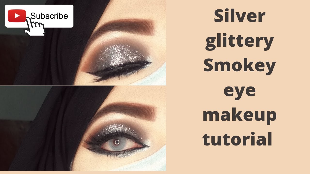 Silver Glittery Smokey Eye Makeup Tutorial Step By Step Inspired By ...