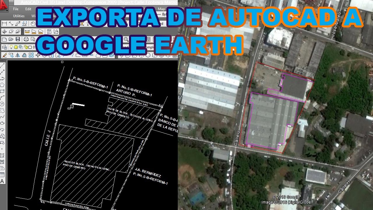Como exportar de autocad a google earth - YouTube