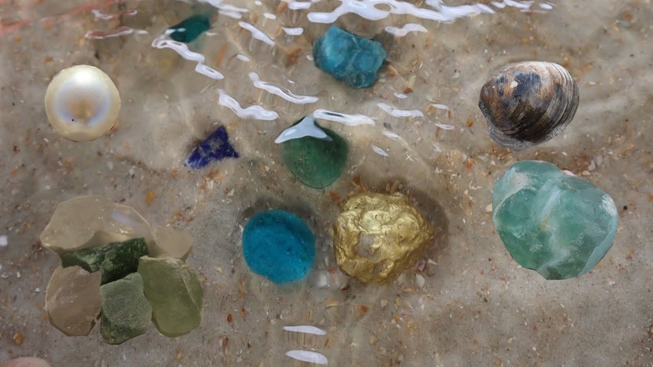 Wow waterslide have bigger Gold in Sand ! How to pick up Gold , Crystal ...