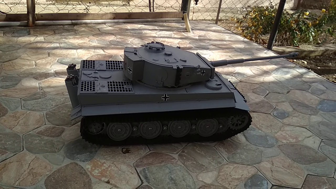 Home made 1/10 RC Tiger 1 Test 2 - YouTube