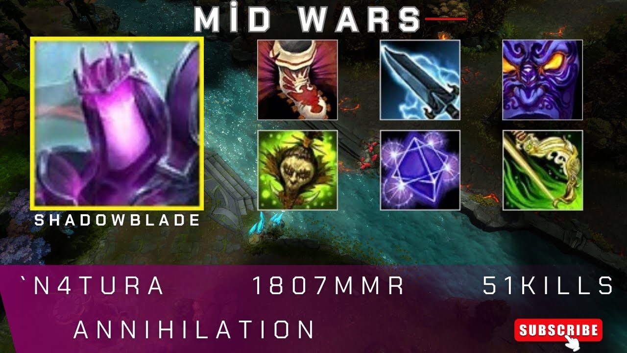 HoN | Mid Wars | Shadowblade | `N4TuRa | 1807 MMR - YouTube