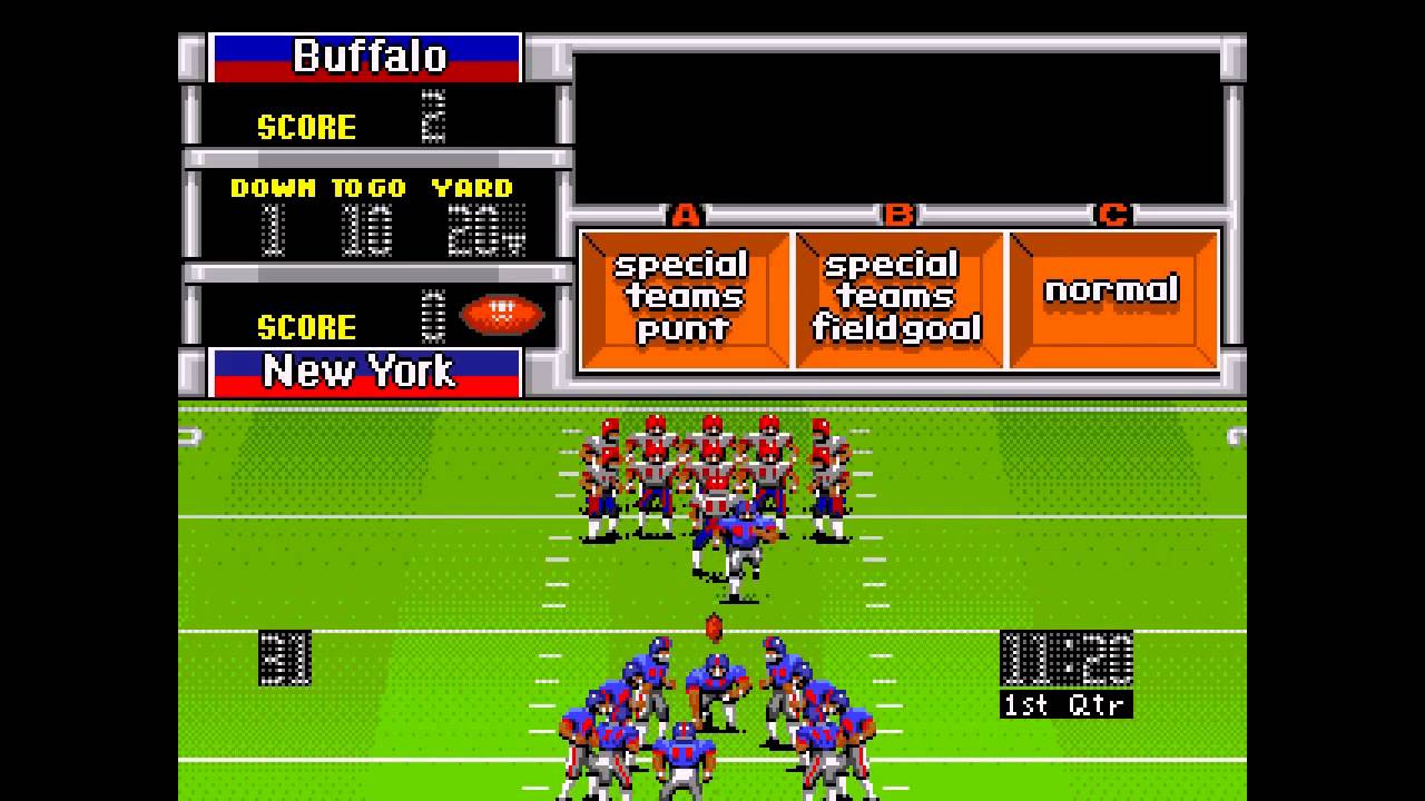 John Madden Football 92 ... (Sega Genesis) 60fps Gameplay - YouTube