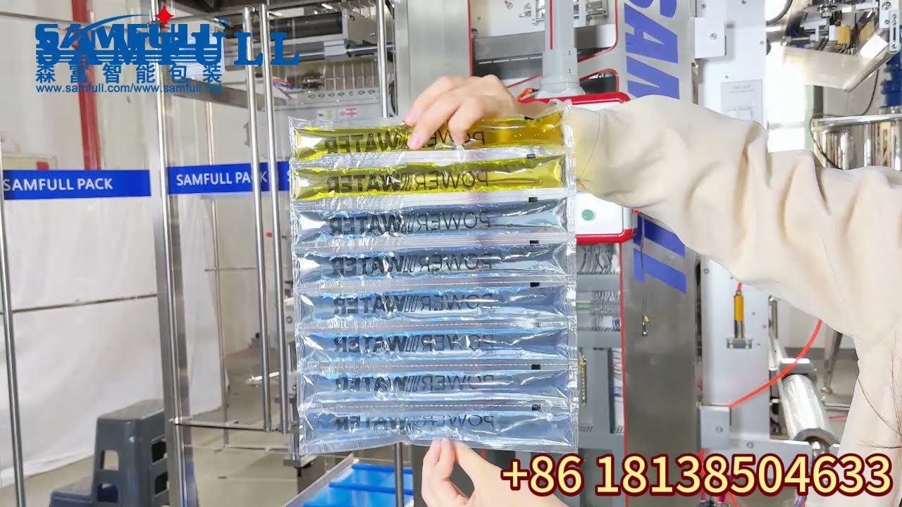 Samfull ice pop 75ml sachet multi lane packaging machine, freezing ice ...
