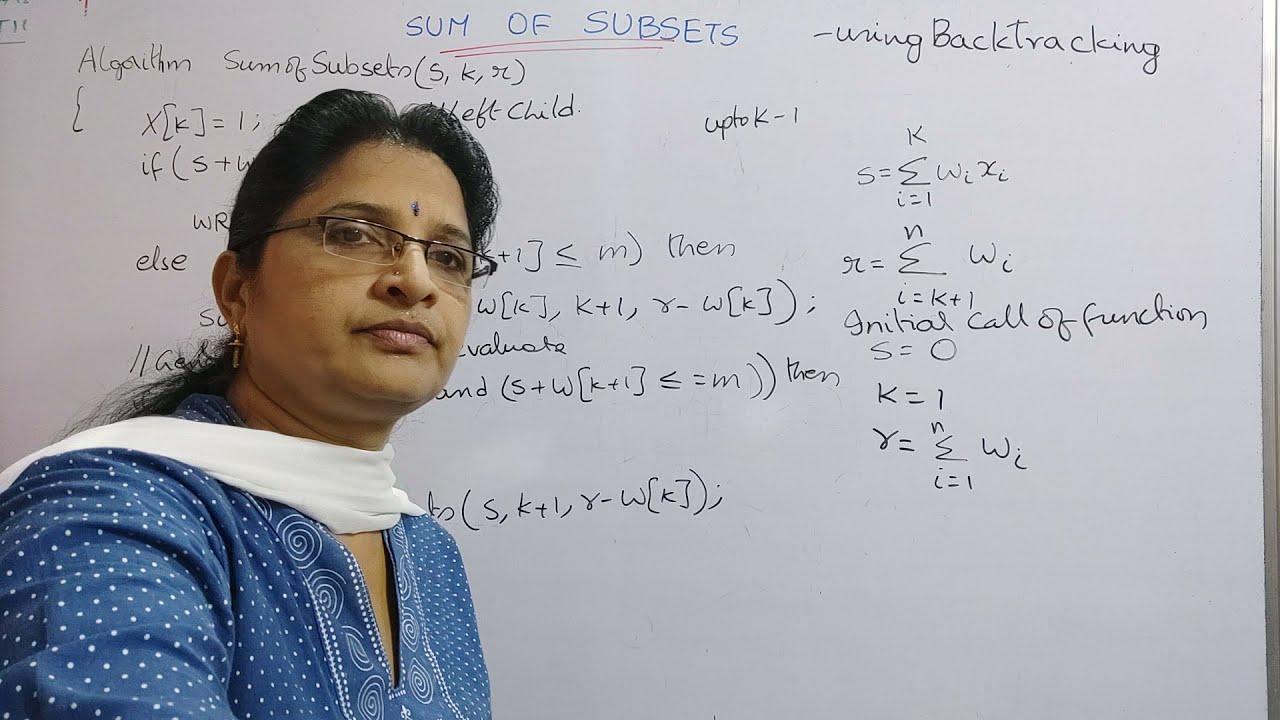 Backtracking Sum Of Subset Algorithm Youtube 0289
