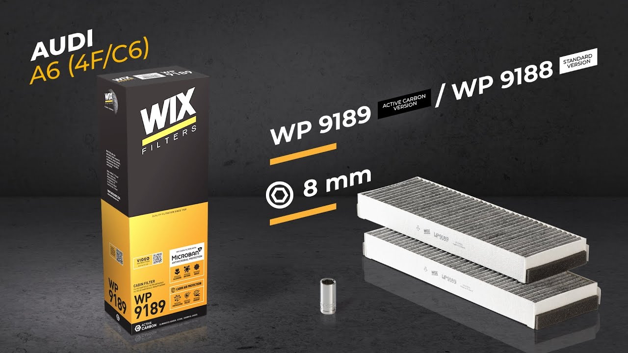 HOW TO REPLACE A WIX FILTERS CABIN FILTER I AUDI A6 (4F/C6) I WP9189 ...