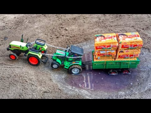 DIY tractor stuck in mud with parle g || part 5 || science project ...