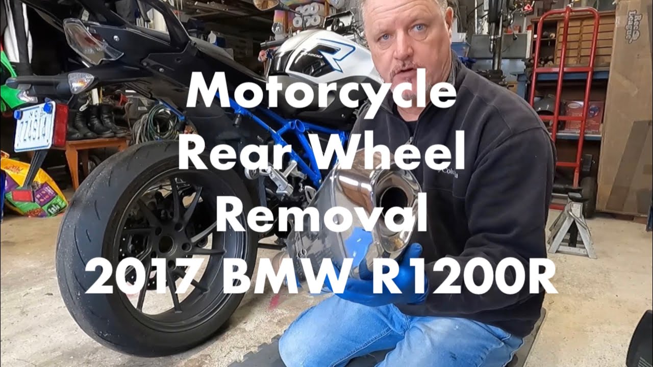BMW R1200R Motorcycle Rear Wheel Removal Part 1, Part 2 Tire Removal # ...