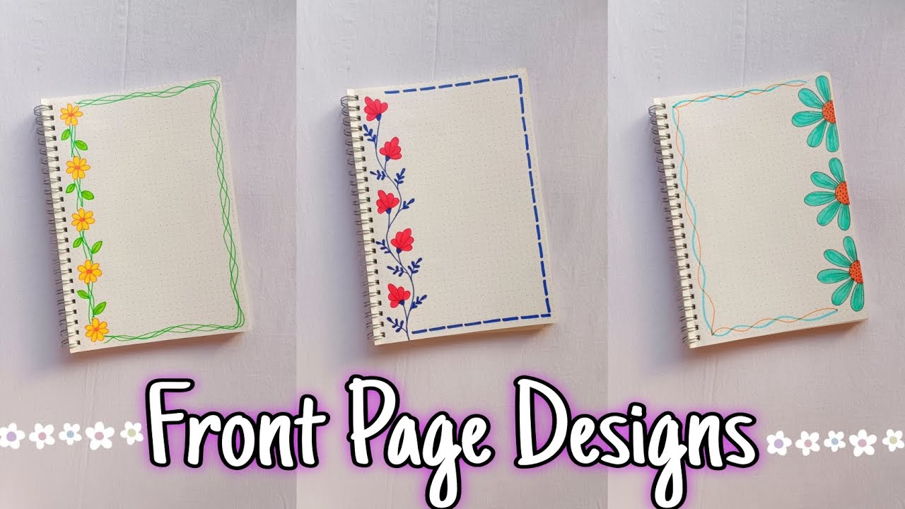 Front Page Designs for school projects and journals || Easy Front Page ...