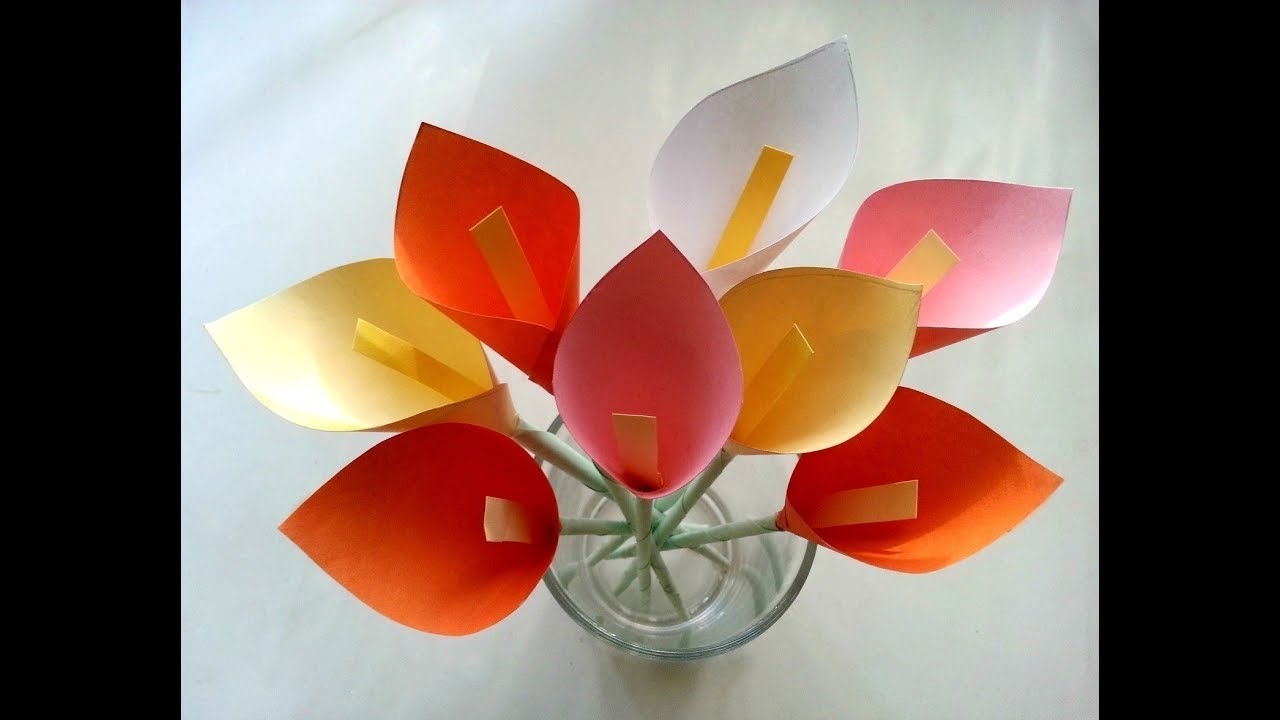 Easy Origami Calla Lily Paper Calla Lily Easy And Beautìul Origami