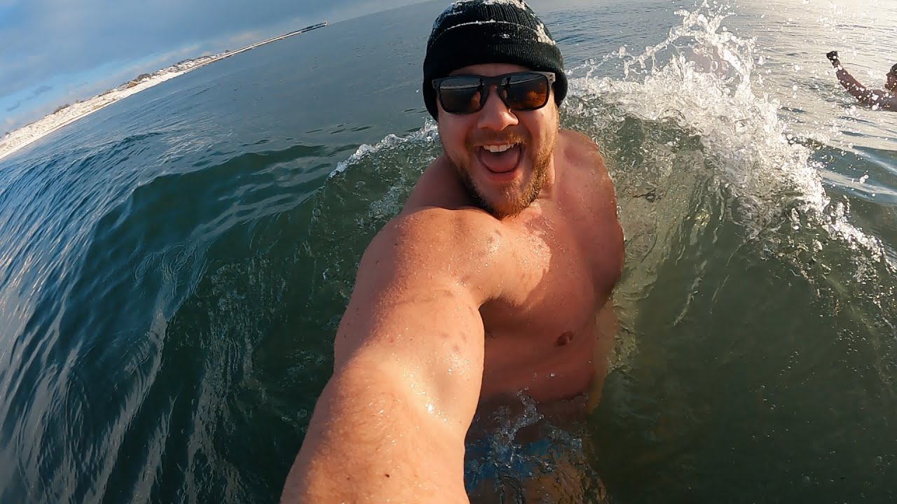 Strongman Ice Water Swimming in Scottish Sea - YouTube