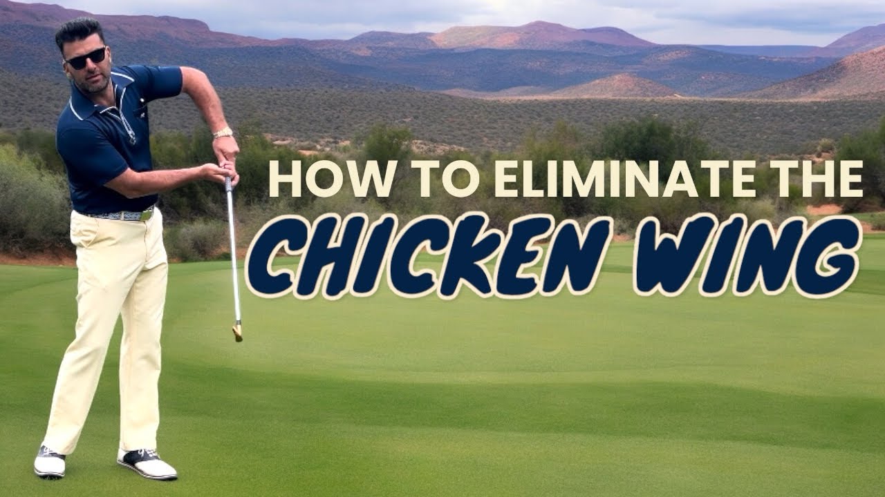How to get rid of the chicken wing with @ManoloTeachesGolf - YouTube