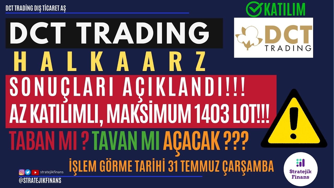 DCT Trading Halkaarz Sonuçları-Heyecanlı Bekleyiş Şimdi Ne Olacak ...