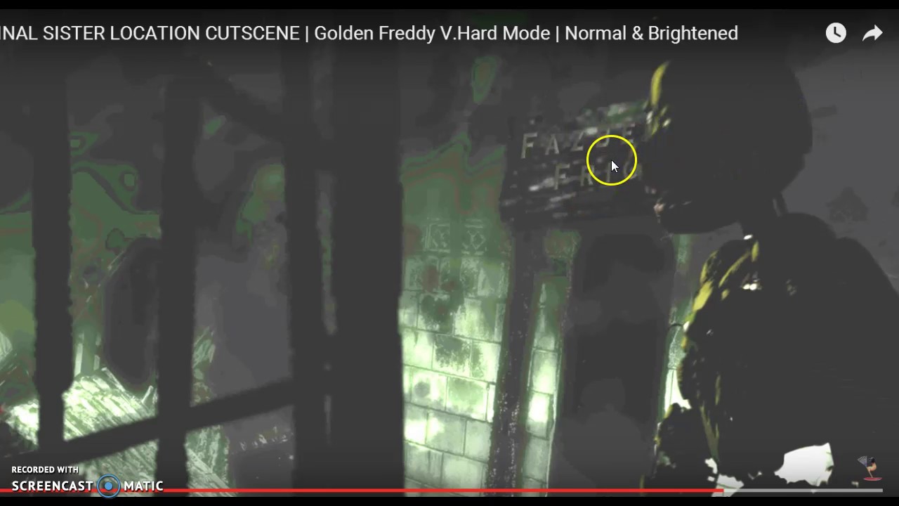 reacting to golden freddy hard mode cutscene very hard mode! - YouTube