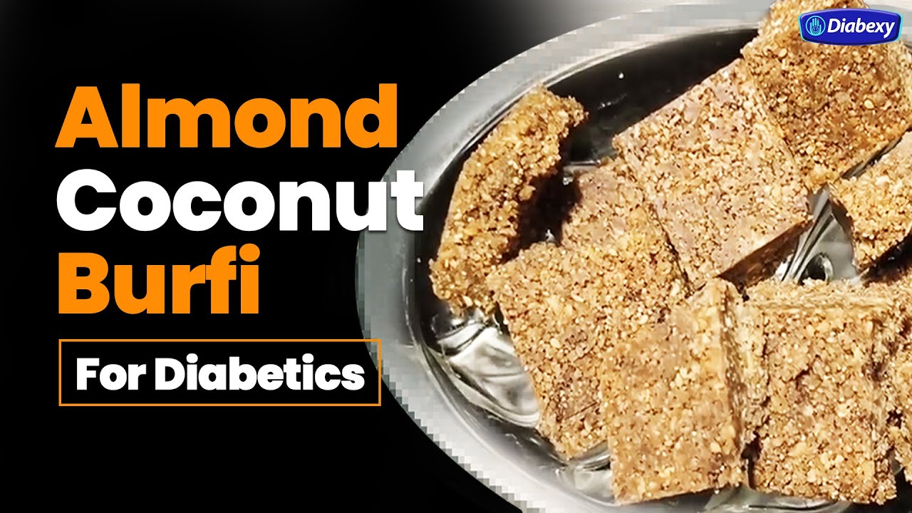 Coconut Burfi with Almonds Recipe I Coconut Almonds Barfi I Diabetic ...