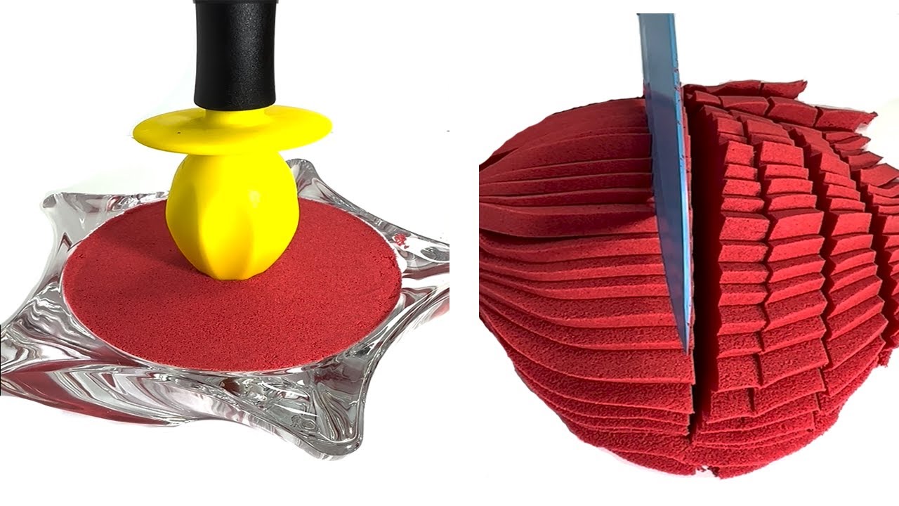 Kinetic Sand Cutting Compilation | Deeply Relaxing ASMR - YouTube