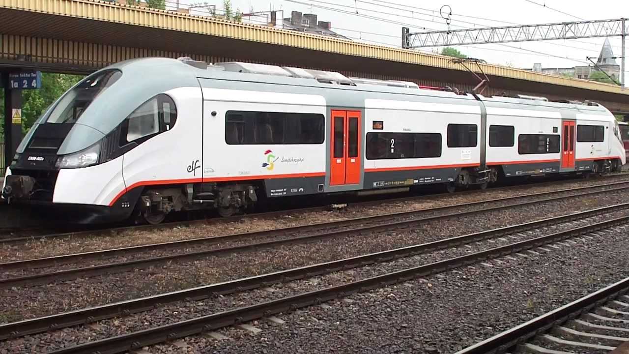 ELF EN96-002 Kolei Świętokrzyskich wjeżdza do Częstochowy PKP ...