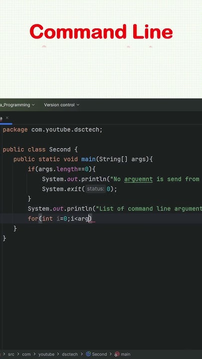 Command Line Arguments in Java #java #ytshorts #shorts #shortvideo # ...