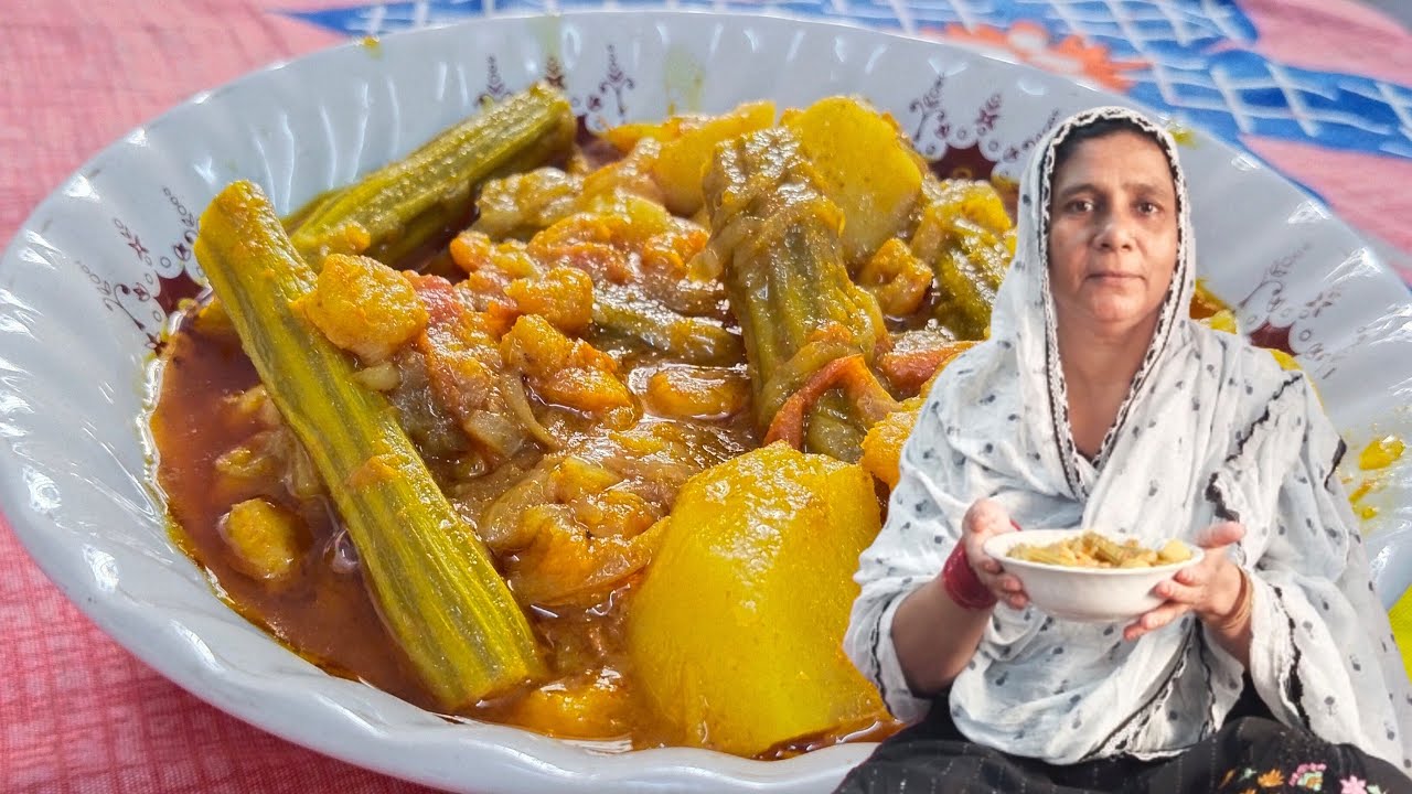 Jhinga Aloo Falli ki sabzi | Prawns Potato Drumstick Curry - YouTube