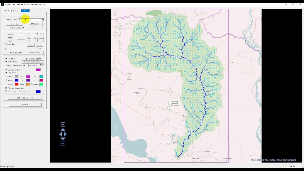 How to extract River Basin from RRI model - YouTube