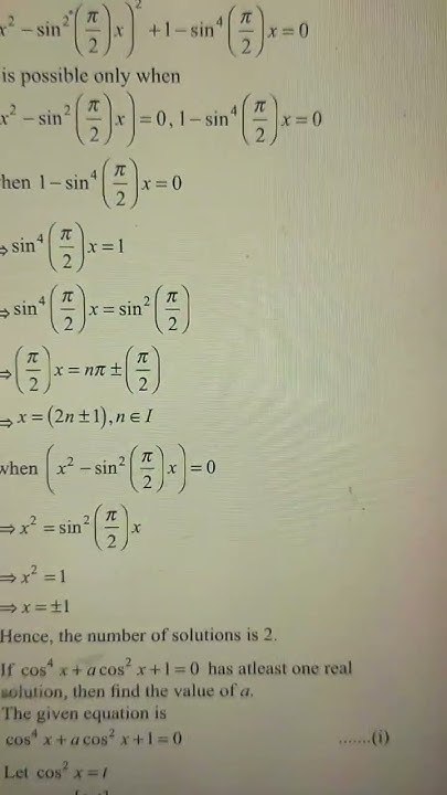 Trigonometry 23: trigonometric equations JEE - YouTube