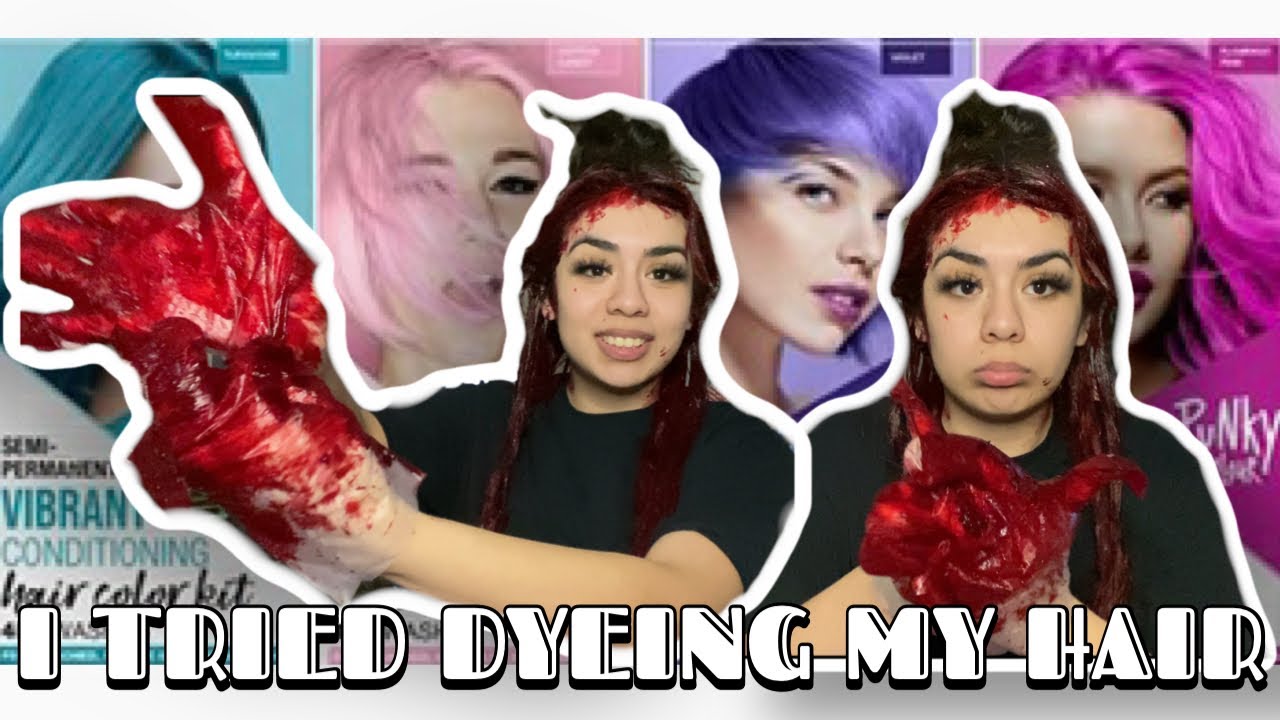 PUNKY COLOUR SEMI PERMANENT COLOUR // DYEING MY HAIR - YouTube
