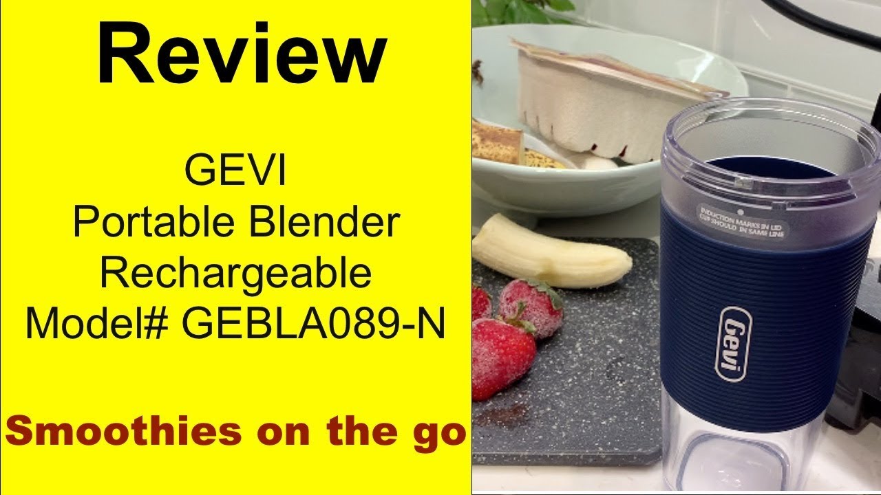 Review Gevi portable blender Model GEBLA089-N rechargeable - YouTube